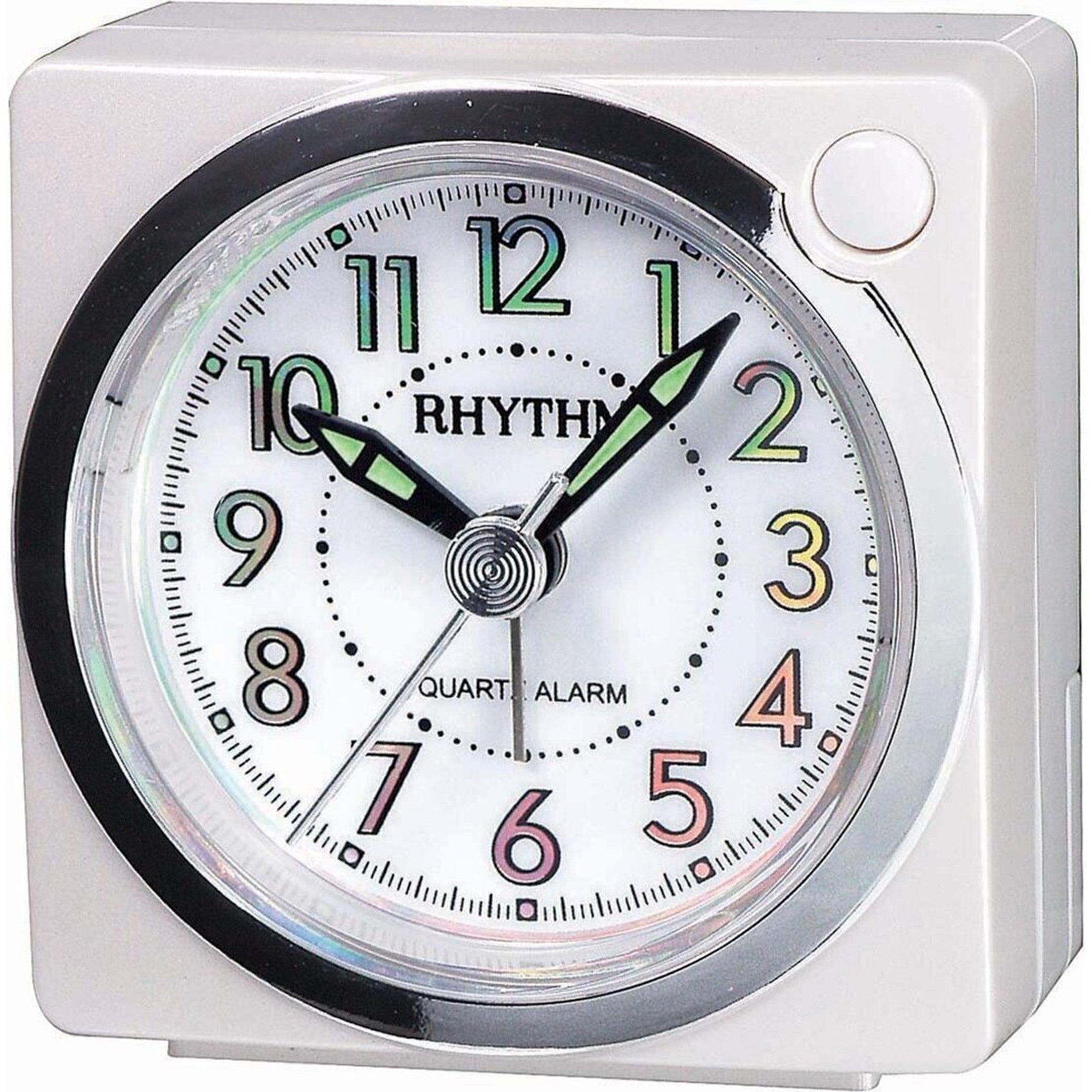 Rhythm alarm clock white CRE820NR72 – Ilam Watchmakers